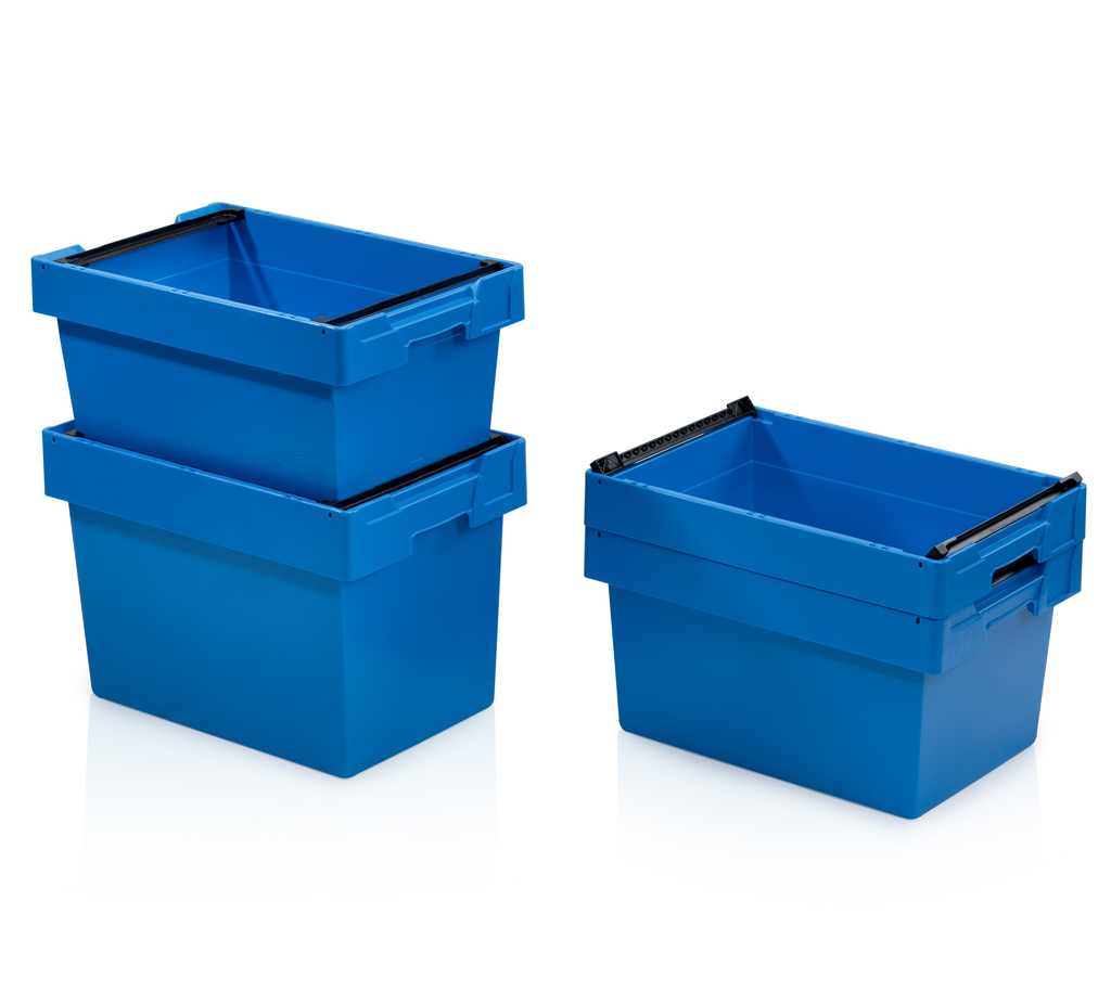 ALC box 60 x 40 x 22 without lid with stacking frame | TBA Plastové ...