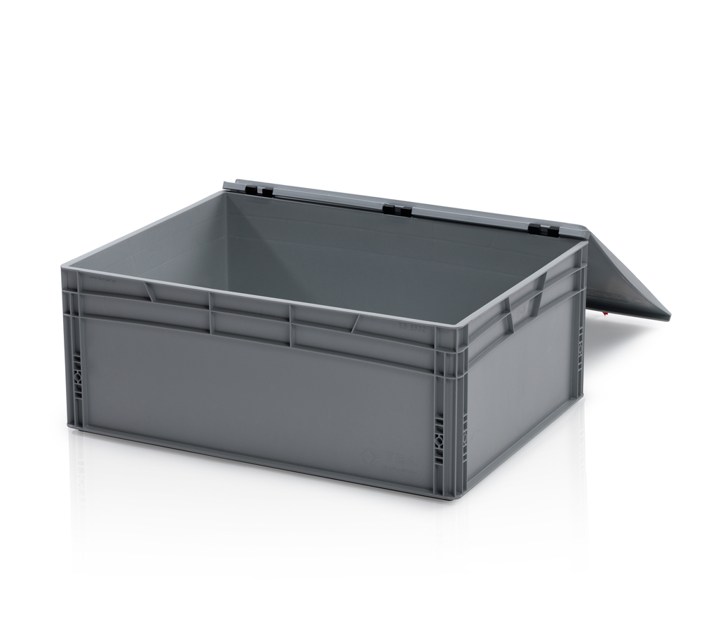Euro container with lid 80x60x33,5 cm closed hold | TBA Plastové obaly ...