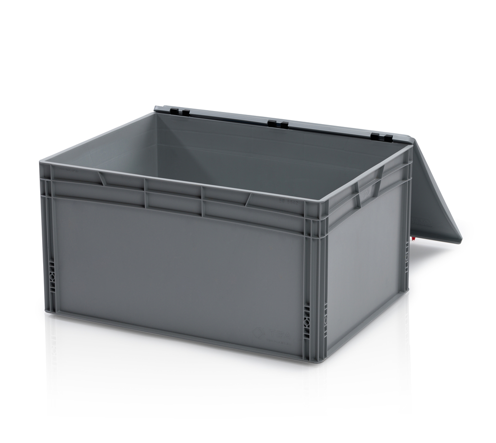 Euro container with lid 80x60x43,5 cm closed hold | TBA Plastové obaly ...