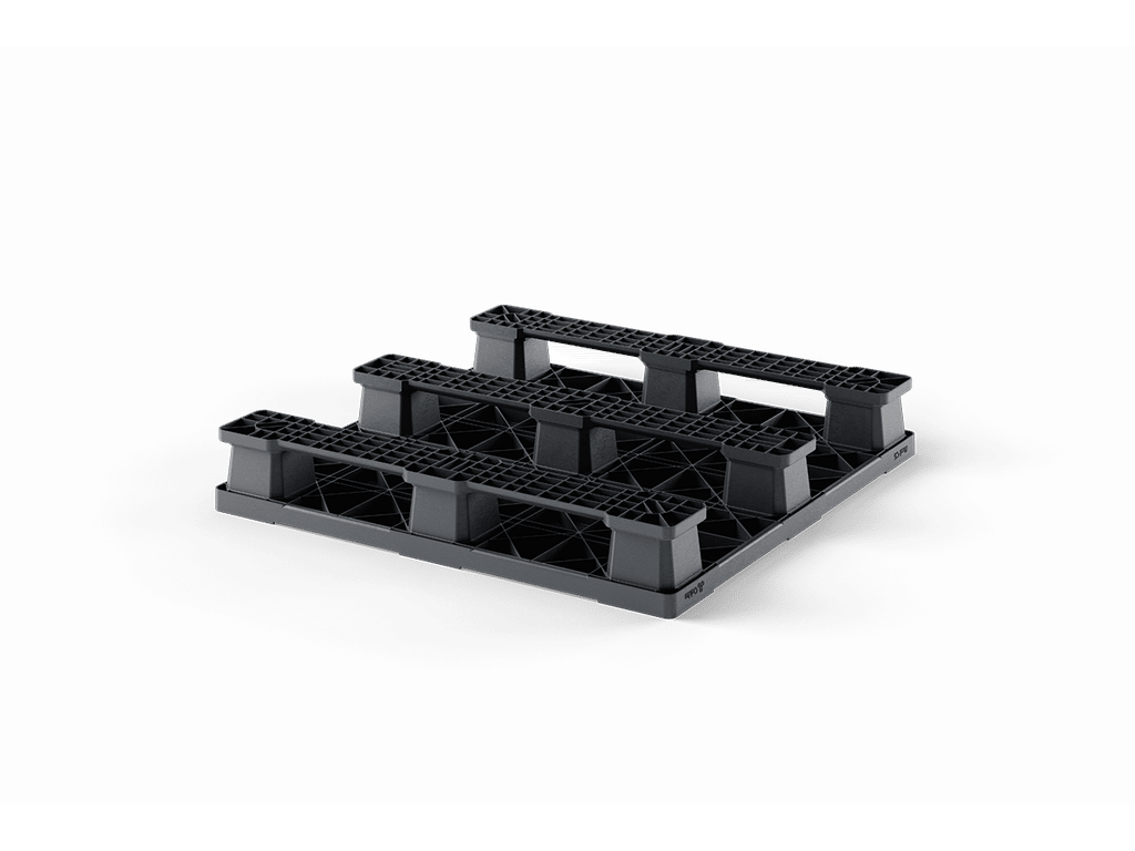 Plastic pal. stackable with rails 110x110x163